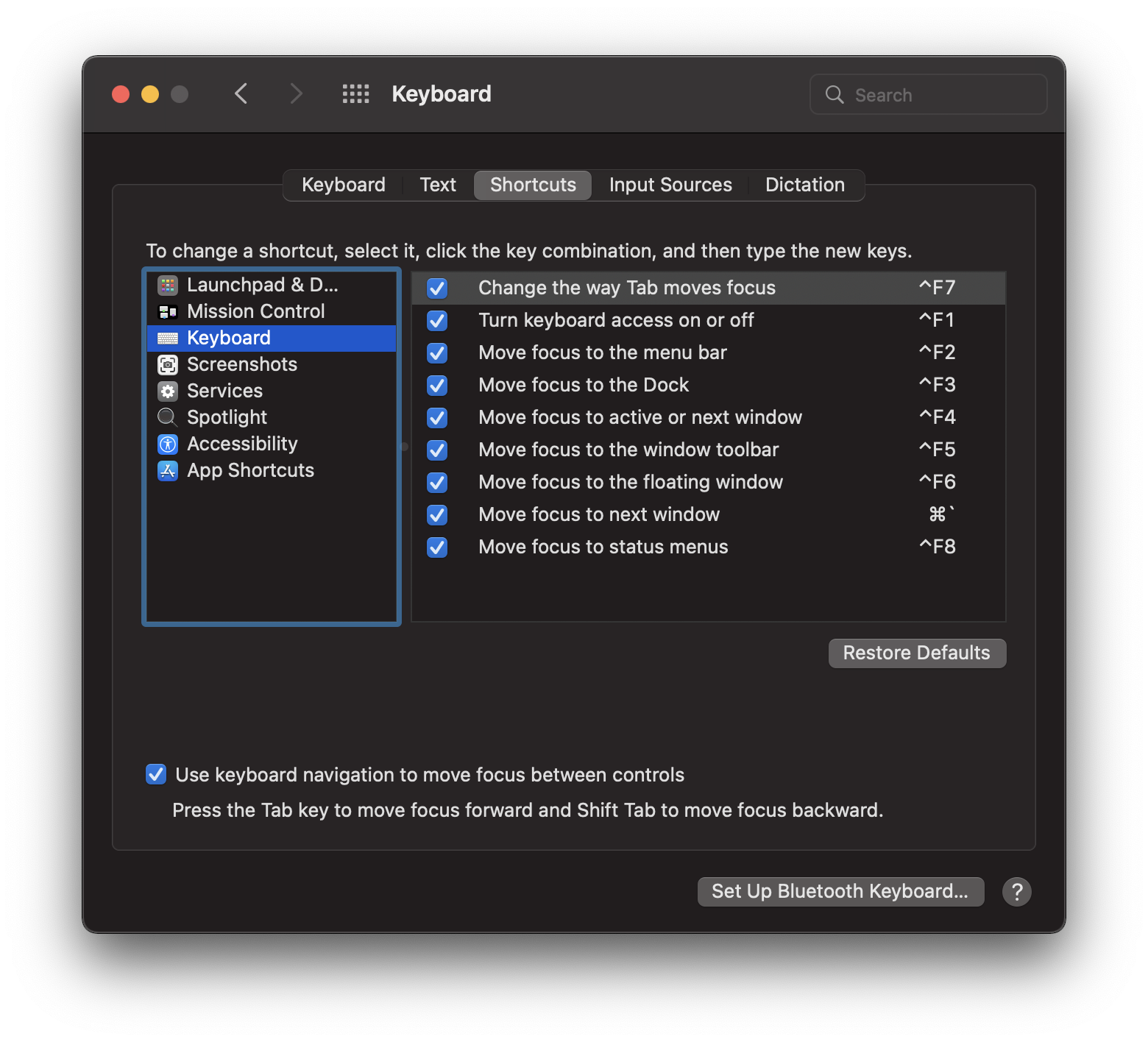 Mac OS How To Navigate System Preferences Controls Using The Keyboard When You Can t Use Your 